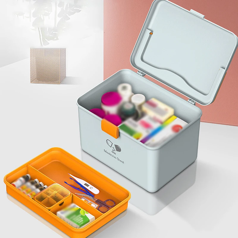 Medicine-Box-31x21-5x22cm-Large-Capacity-2-Layer-First-Aid-Box-With ...