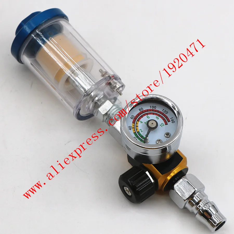스크래치 Hvlp 스프레이 건 에어 레귤레이터 게이지 및 인라인 워터 트랩 필터 도구 스프레이 건 레귤레이터 및 미니 스프레이 건 에어 필터가스총 Aliexpress