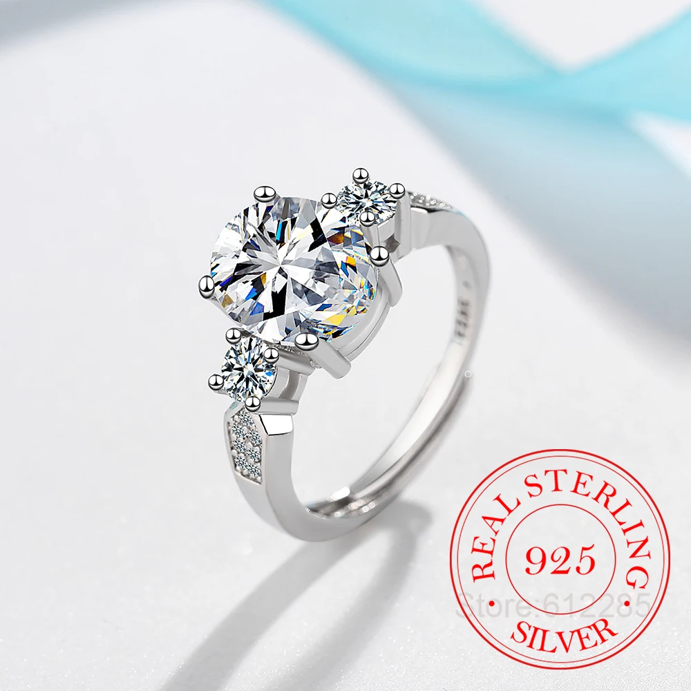 Promise 925 Sterling Silver Classic Wedding Ring AAA+ Cubic Zirconia ...