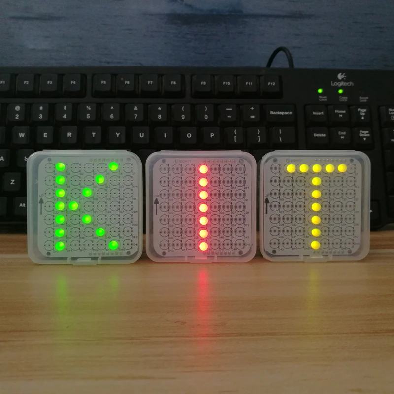 Diy Simple Led Dot Matrix Display Tri-color Breathing Light Led Display ...