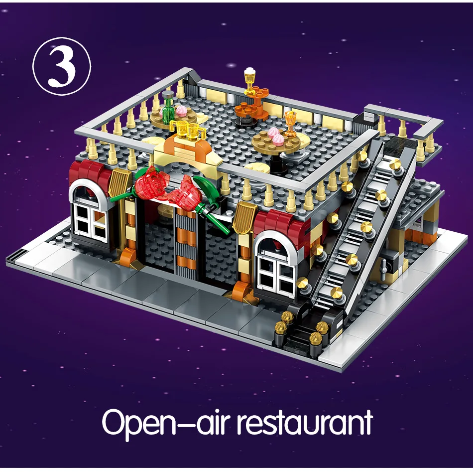 SEMBO 5-in-1 USB Light Nightclub House Building Blocks - Building Toys