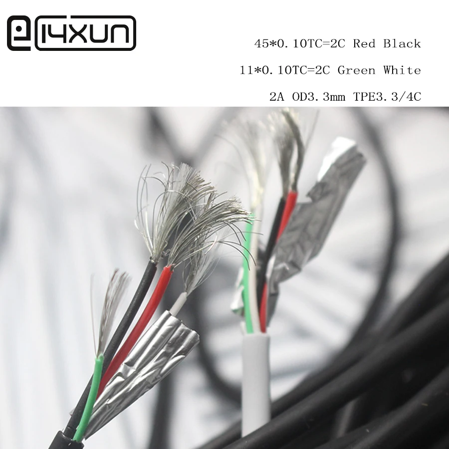 5 Metre 4 Wire White / Black Data Cable With Shield / Usb Cable / Diy ...