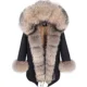 MaoMaoKong Natural Real Fox Fur Jacket Hooded Black Waterproof Woman Winter Warm Coat Parkas ...