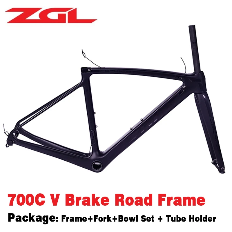 ZGL T800 Carbon Rahmen Road Racing Fahrrad Rahmen V Bremse Gloss Matte ...