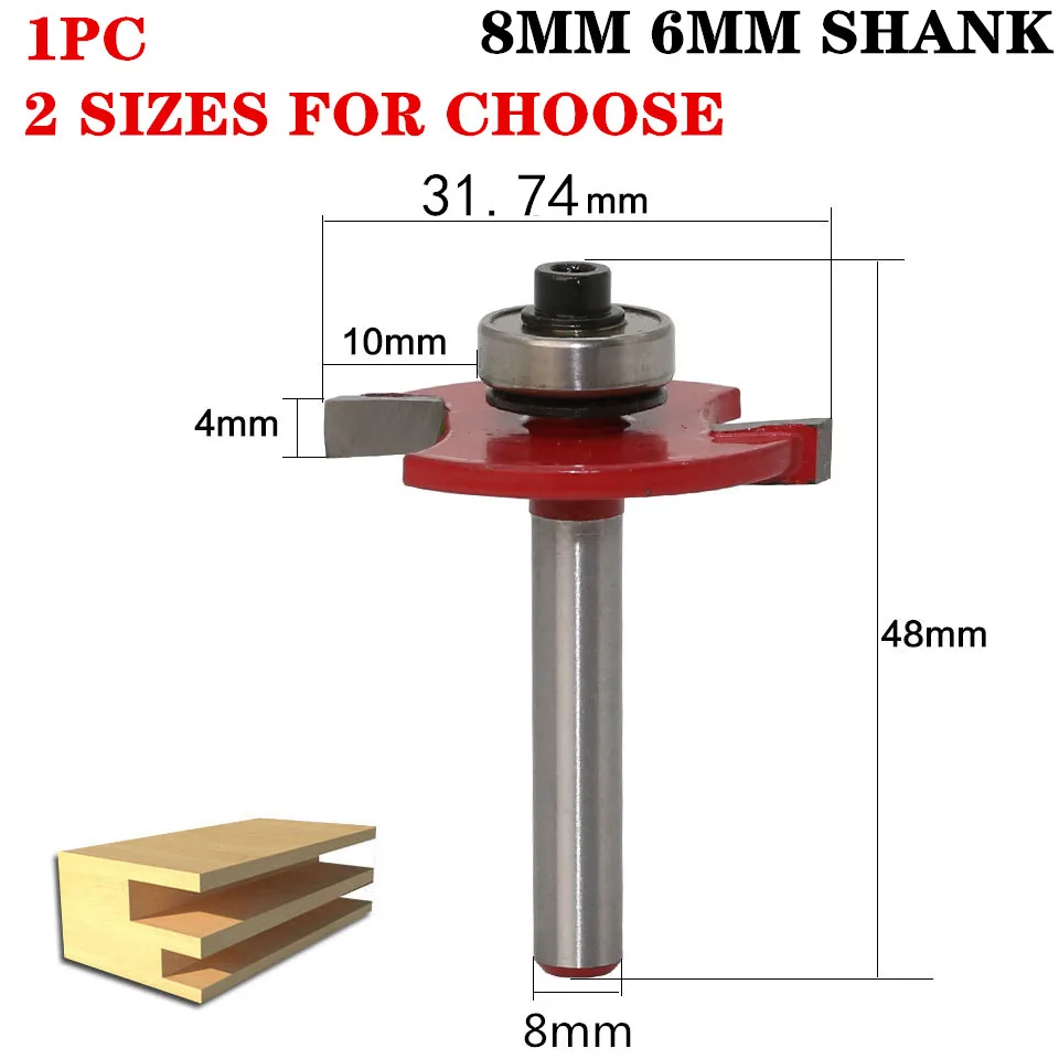 1pc 8mm 6mm Shank "t" Type Biscuit Jointing&slotting Cutter T Slot ...