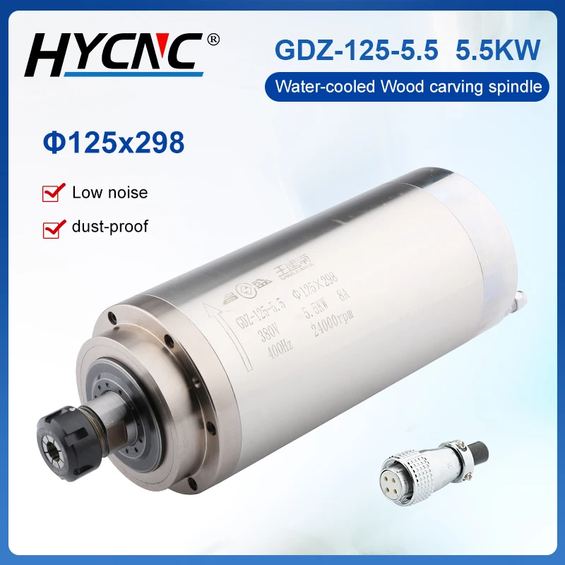 CNC-Spindle-Motor-GDZ-125-5-5KW-ER25-Water-Cooled-Woodworking-Spindle ...