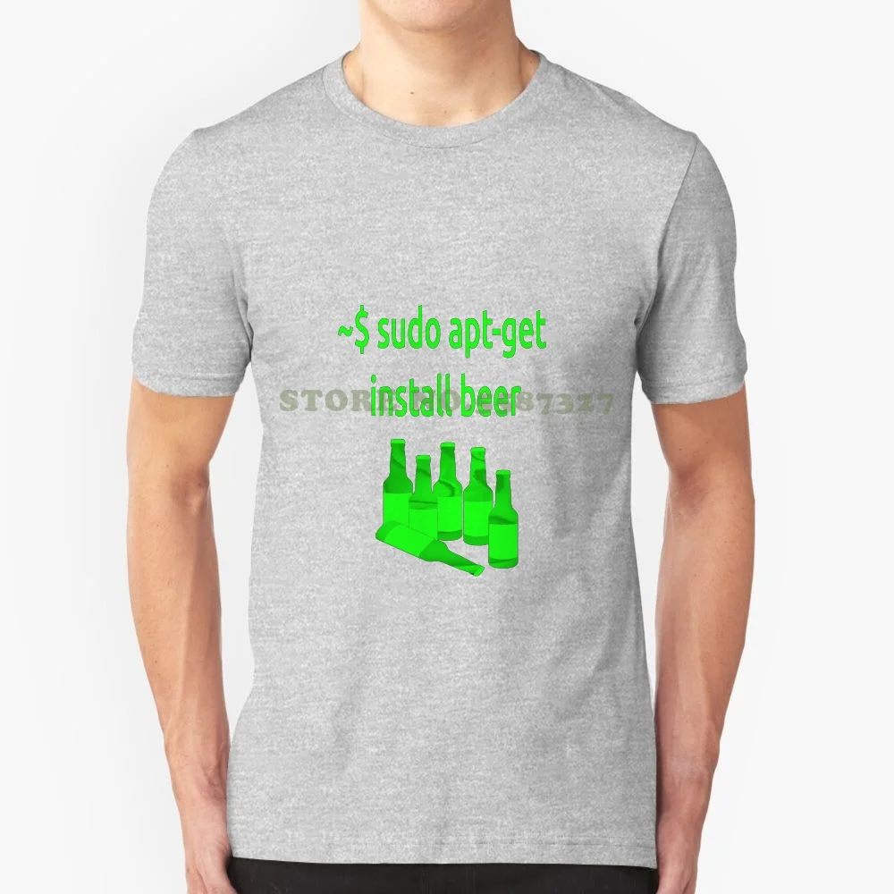 Linux Sudo Apt Get Install Beer Cool Design Trendy T Shirt Tee Linux Open Source Sudo Command