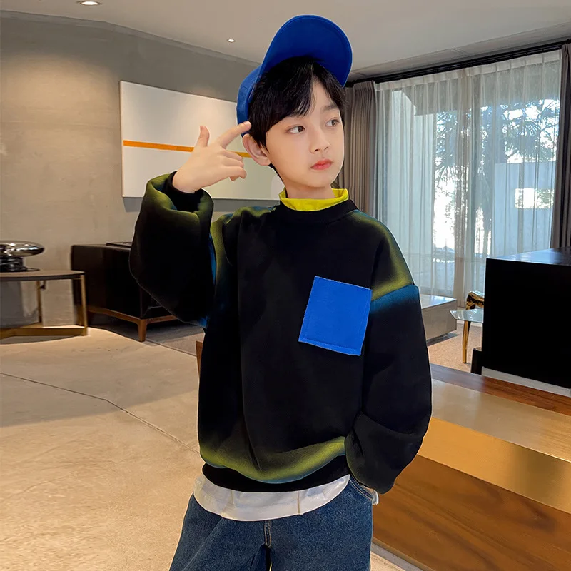 Teens Daily Casual Sweatshirt Boys Spring Autumn Pullover Sweater ...