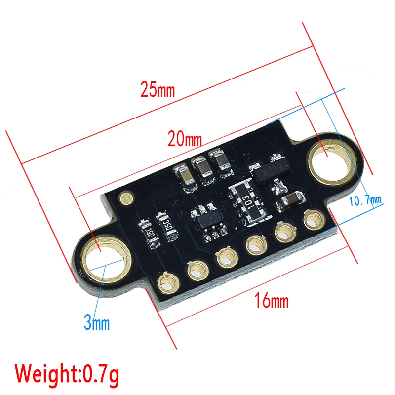 VL53L1X Лазерный диапазон времени полета Датчик Модуль Расстояние 400 ...