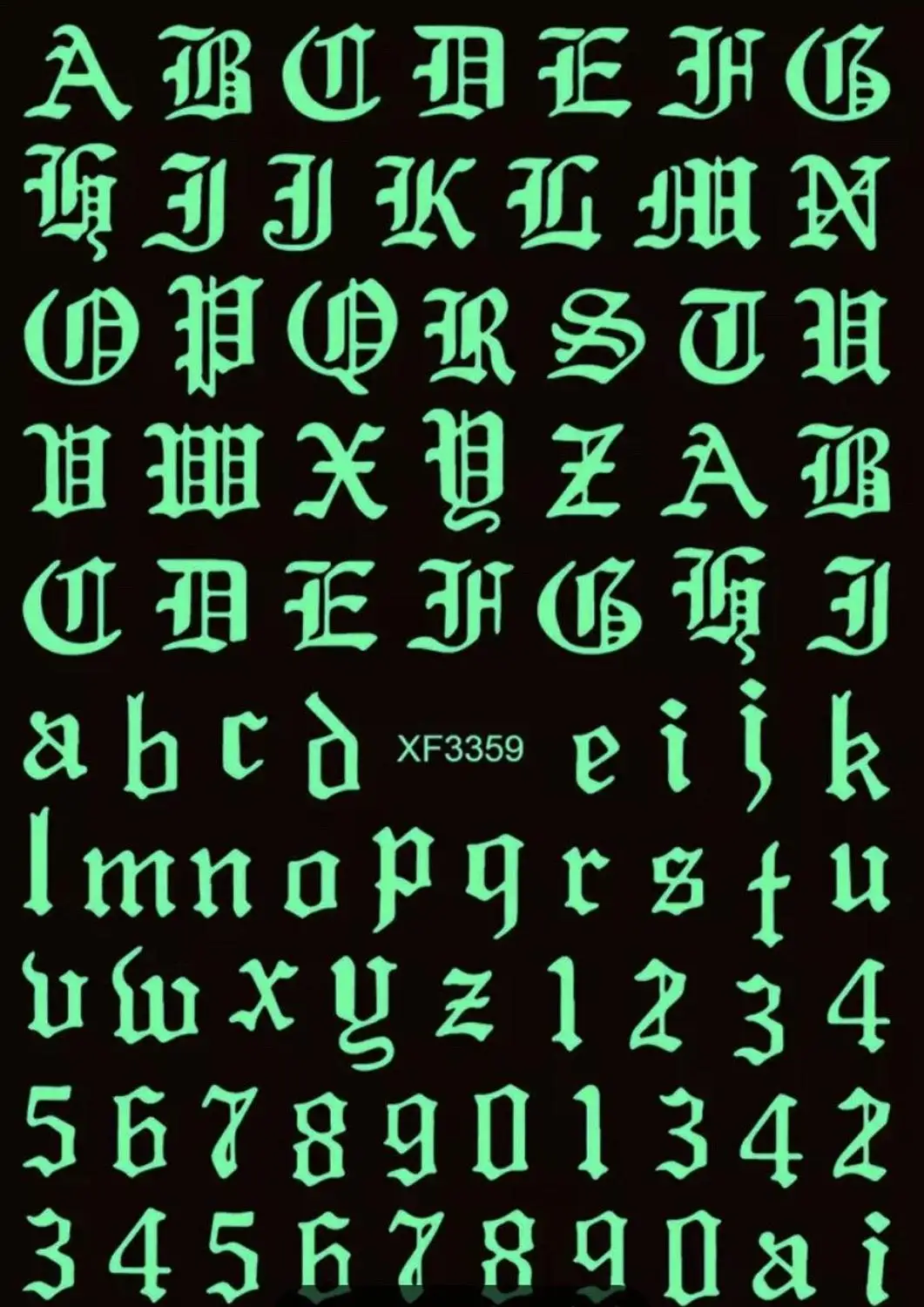 Gothic Old English Font Letters