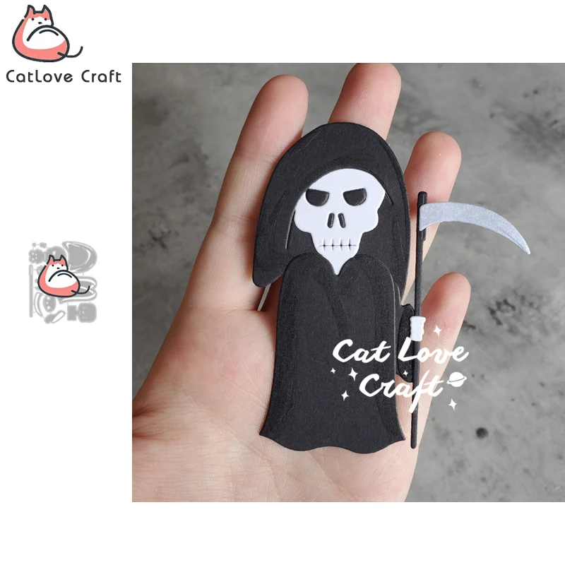 Catlove Halloween Grim Reaper Metal Cutting Dies Scrapbooking Mold ...