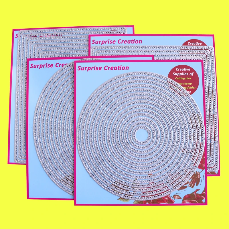 4-Set-Large-Cutting-Dies-Doily-Edge-Rectangle-Square-Circle-Oval ...