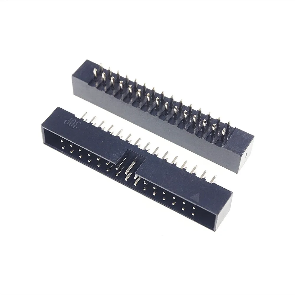 40 peças cabeça da caixa 30 pinos 2x15p 2.0mm passo macho shrouded pcb ...