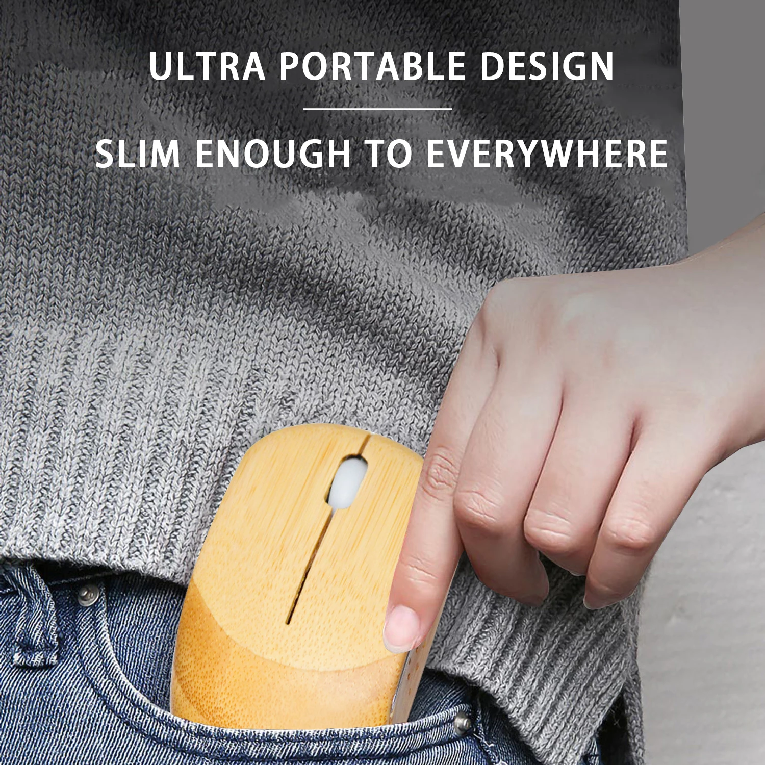 Wireless Wooden Mouse