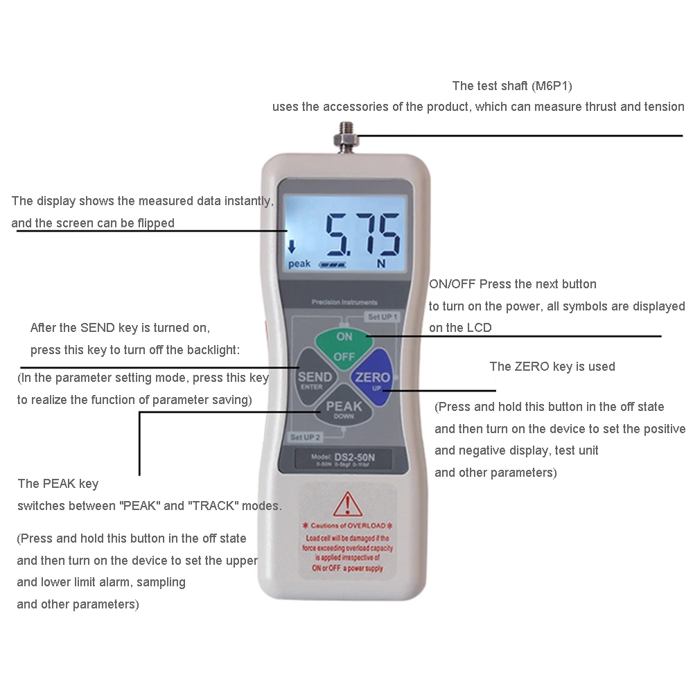 Digital Force Gauge Push Pull | Digital Dynamometer Force Gauge - High ...