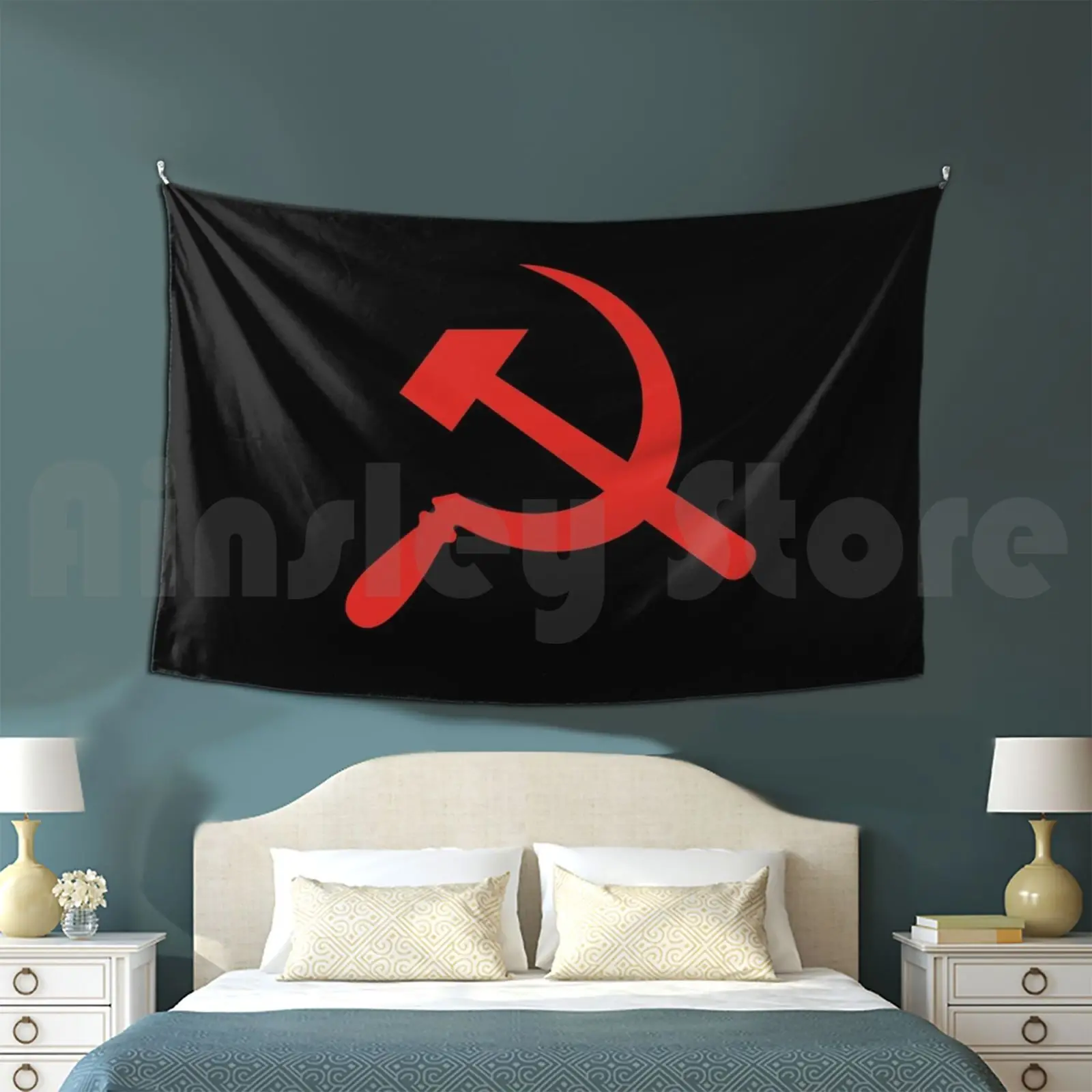Hammer And Sickle Tapestry Living Room Bedroom Hammer And Sickle Hammer ...