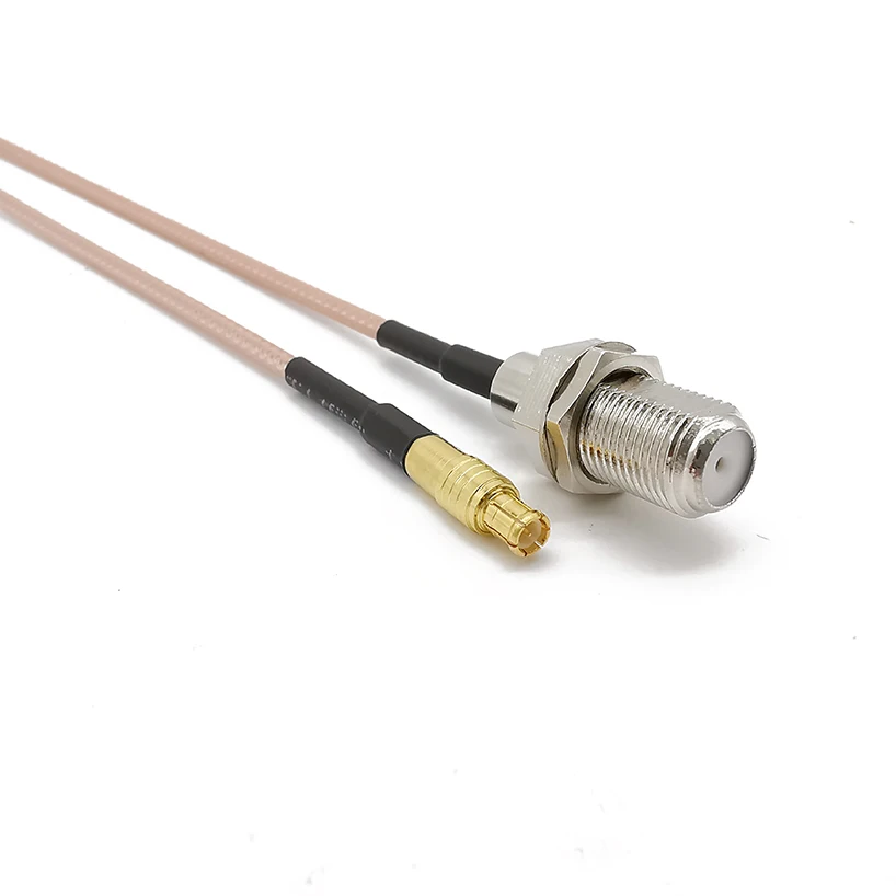 Conjunto de cable coaxial tipo F hembra a MCX macho, conector MCX macho a F hembra, RG316, 7CM ...
