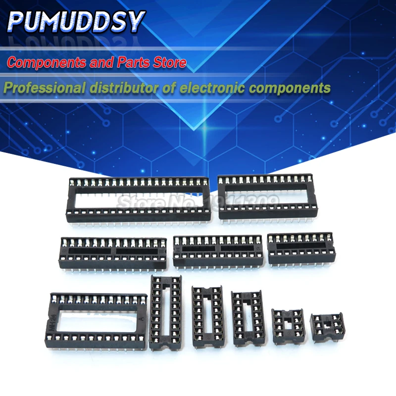 10pcs Ic Sockets Adaptor Solder Type Socket 6p 8p 14p 16p 18p 20p 24p ...
