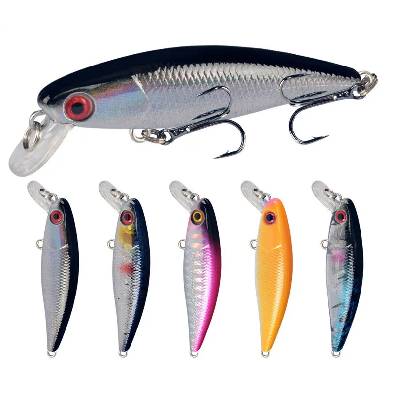 1Pcs 3D Eyes Swimfish Wobblers 6.5cm/4.5g Minnow Fishing Lure ...