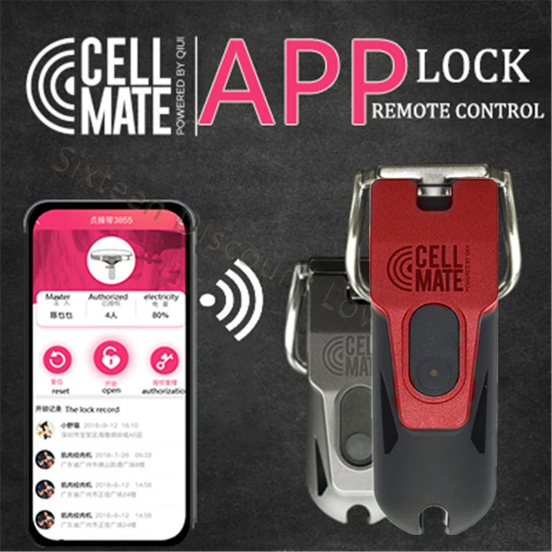 QIUI-APP-Remote-Control-Lock-Cock-Cage-Male-Chastity-Device-Metal-Penis ...