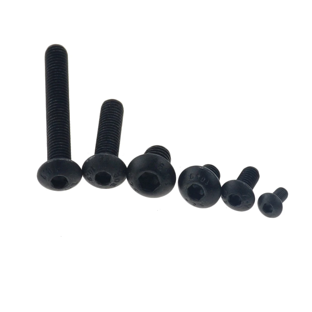 50 Uds. M5x16 mm M5 * 16 mm yuan cup, Media cabeza redonda, tornillo de ...