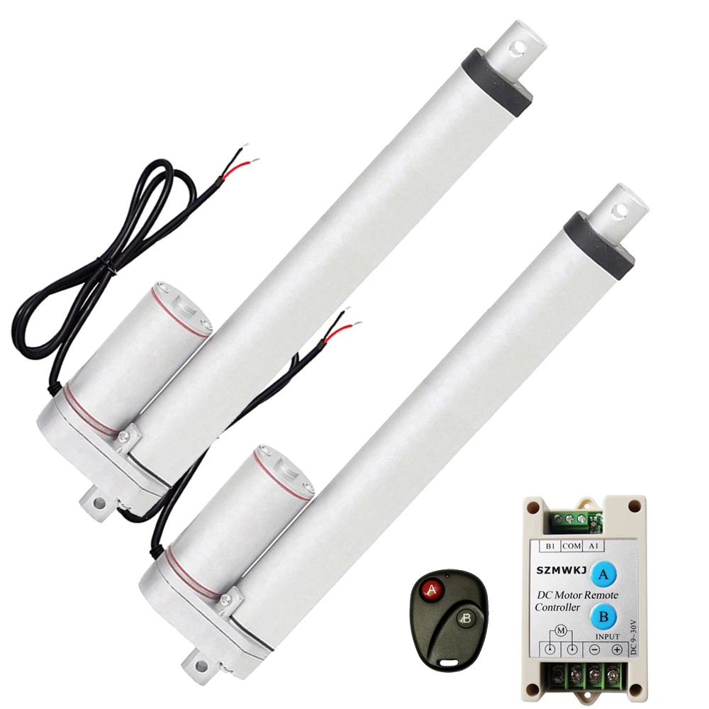 2pcs 14mm/s High Speed 300mm 12" Stroke Linear Actuators W/ Remote ...
