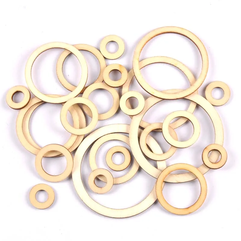 Wooden-circle-ring-Arts-Scrapbooking-ornament-Crafts-DIY-Round ...