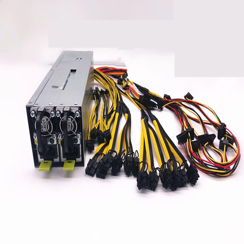 Multi channel Video Card Power Supply Rated 2400W Peak 2600W Mining ...