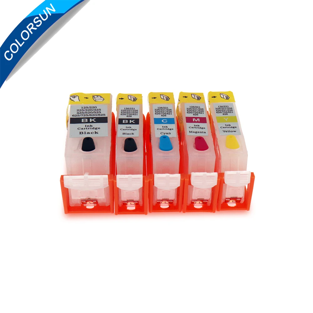 5pcs Pgi-520 Cli-521 Pgi 520 Refillable Ink Cartridge For Canon Ip3600 ...