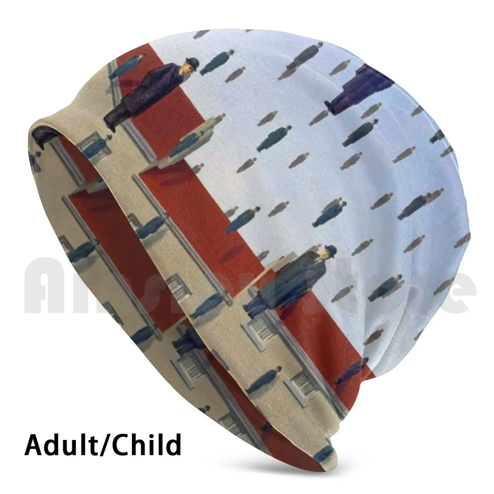 Ren-Magritte-Golconda-Raining-Men-Beanie-Hedging-Cap-DIY-Print-Cushion ...
