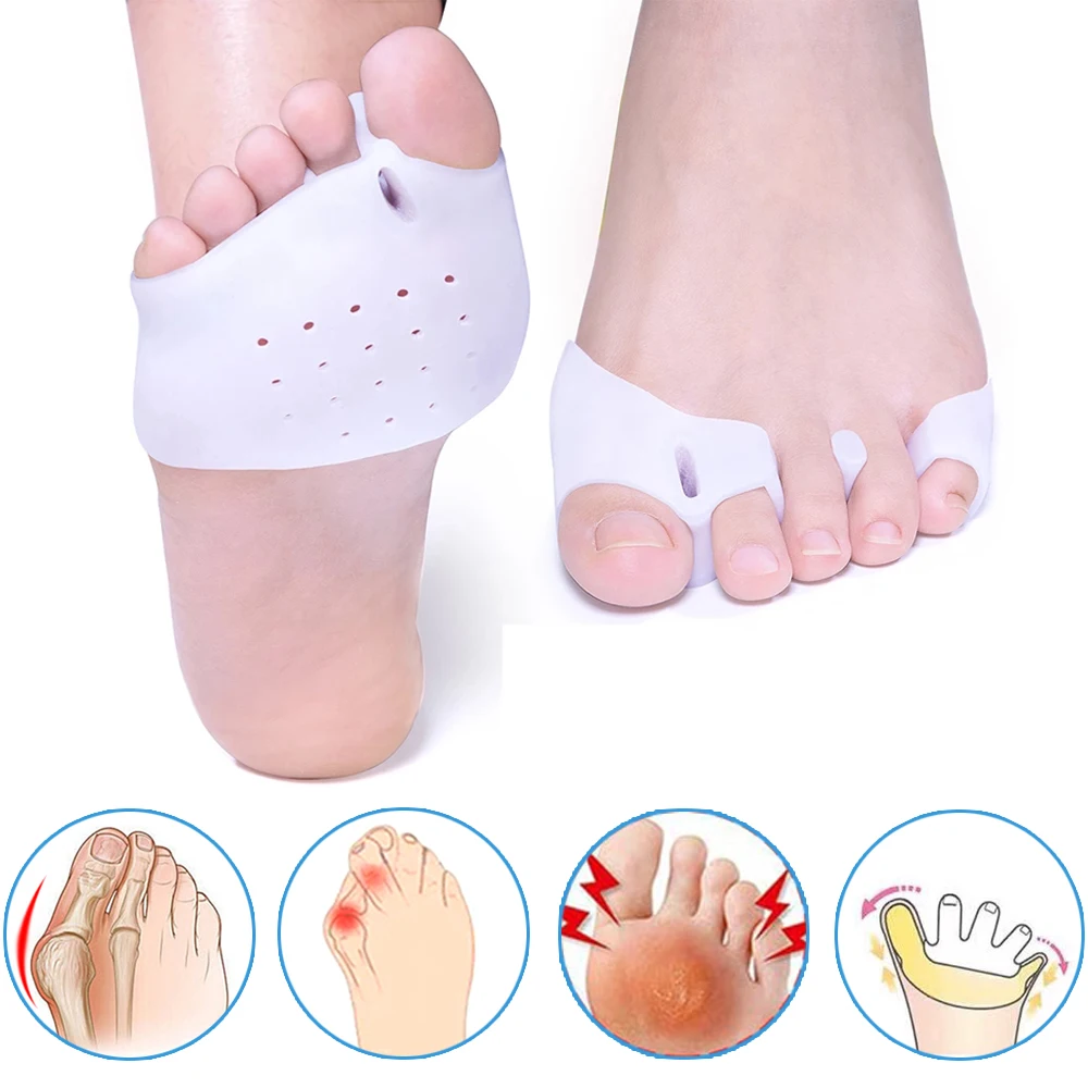Silicone-Forefoot-Pad-Bunion-Hallux-Valgus-Orthopedic-Insole-Toe ...
