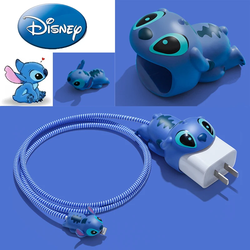 2021 Disney Stitch Bite USB Cable Protector Cable Organizer Data Line ...