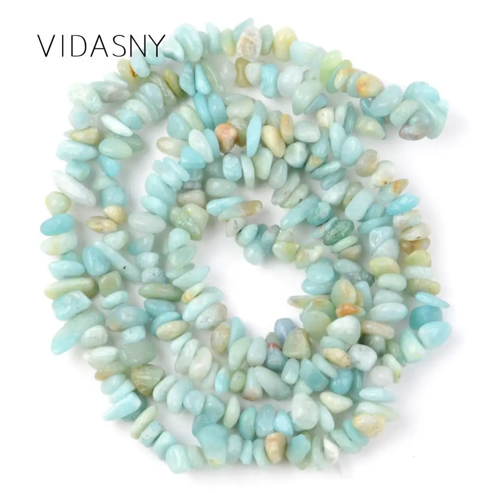 Natural-Gem-Irregular-Chip-Stone-Blue-Amazonite-Beads-For-Jewelry ...