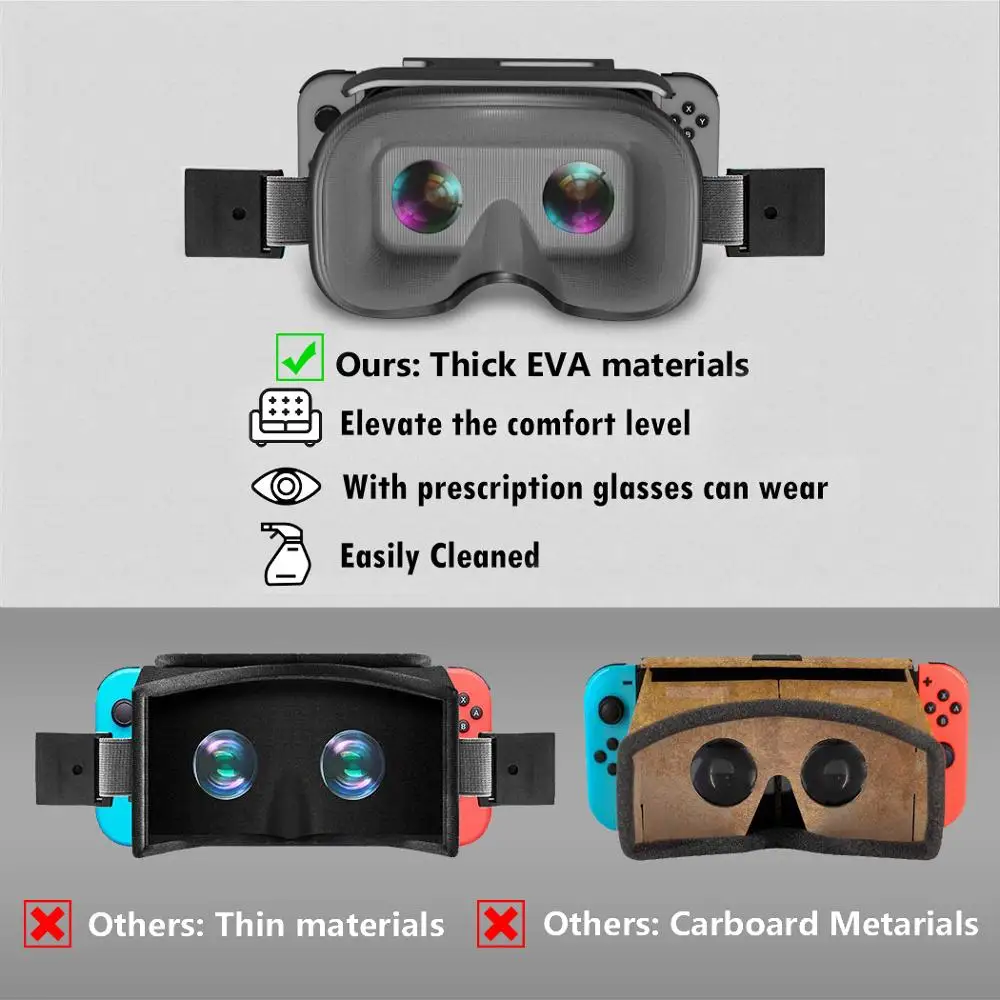 OIVO Switch VR Headset for Nintend Switch LABO VR Big lens Virtual ...