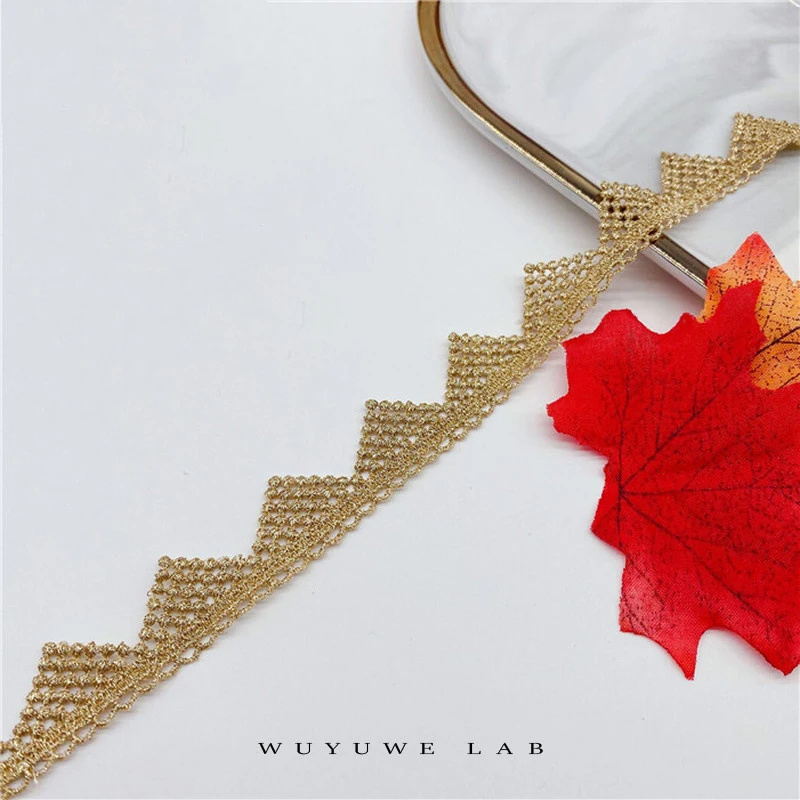 2Yards-Gold-Triangle-Hollowing-Out-Lace-Ribbon-Trims-For-DIY-Wedding ...