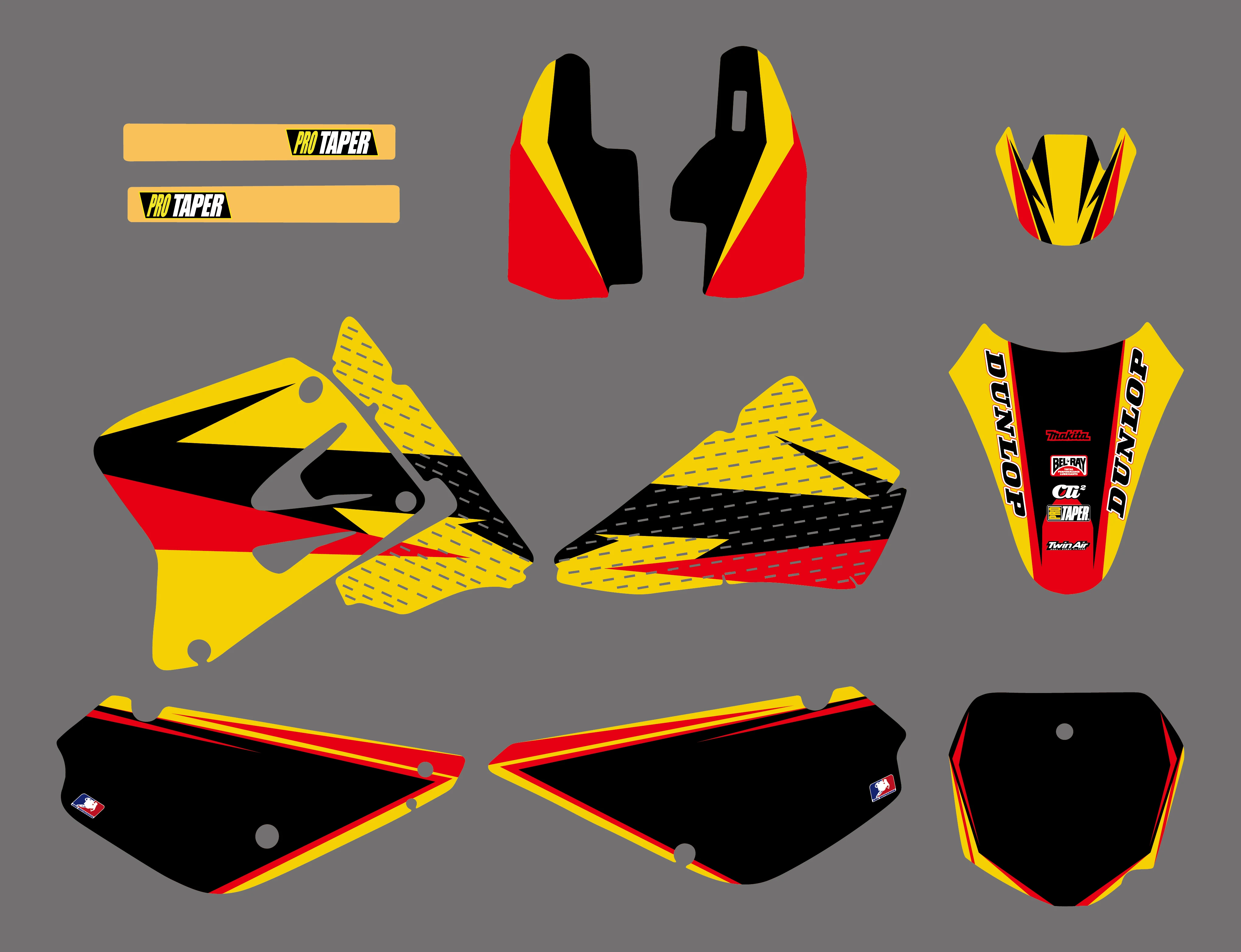 H2cnc Graphics & Background Decal Sticker Kits For Suzuki Rm85 Rm 85 ...