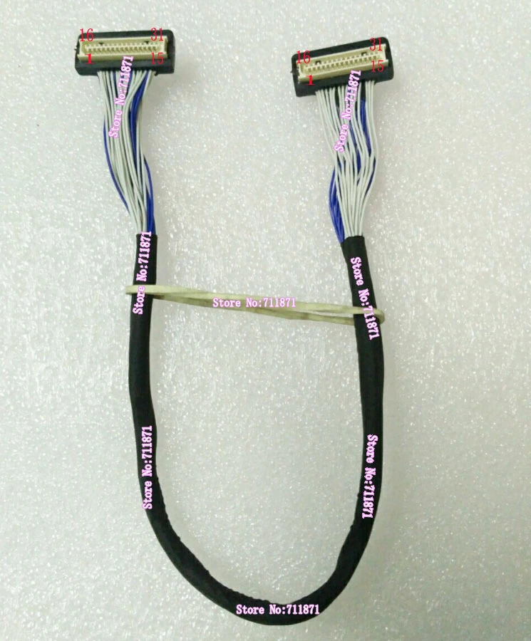 Male to Male 31P DF9 Line Cable 1.0 Pitch TTL 31Pin to 31P DF9 31S ...