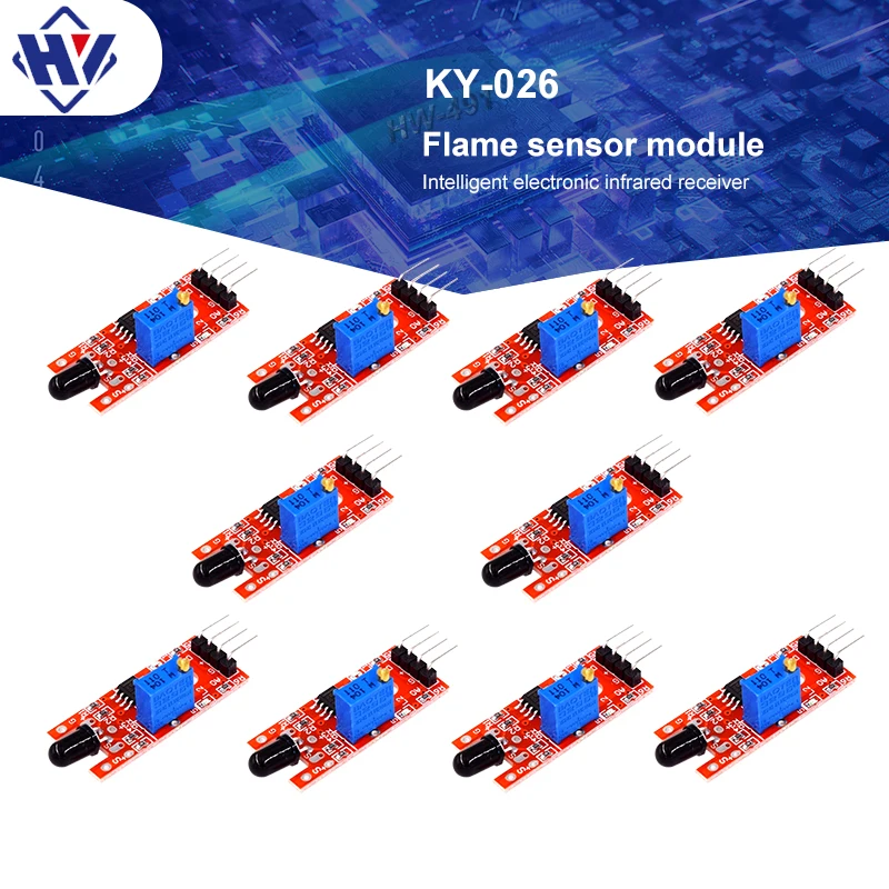 10 pieces of KY 026 flame infrared sensor detection module detection ...