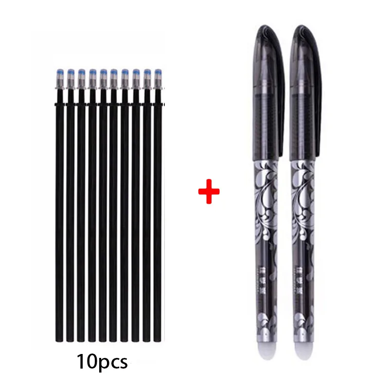 STYLO,Black refill--Stylos à Gel effaçables avec cartouche, cadeaux de ...