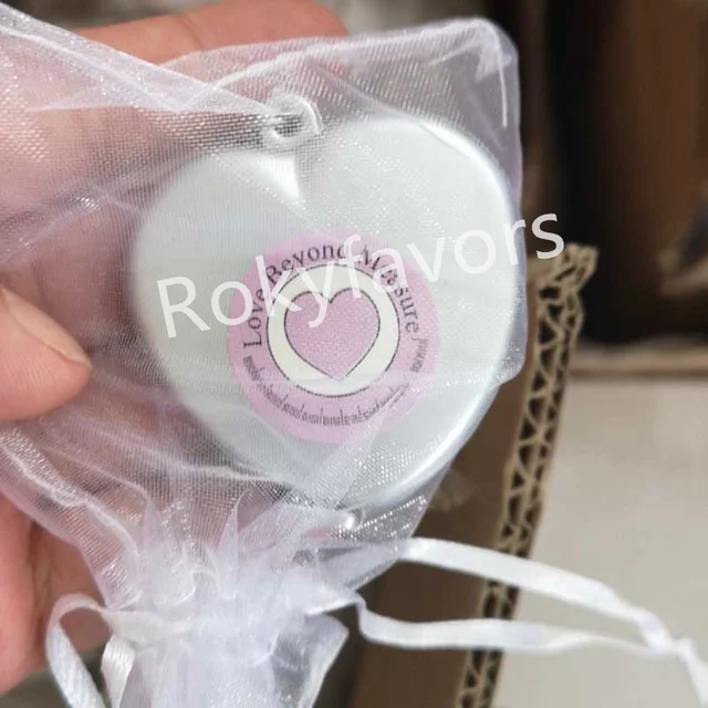 Wedding Favor Love Beyond Measure Measuring Tape Abbracc Heart Shaped