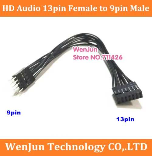 13cm / 20cm Hd Audio 13 Pin Female To 9 Pin Male Converter Cable For ...