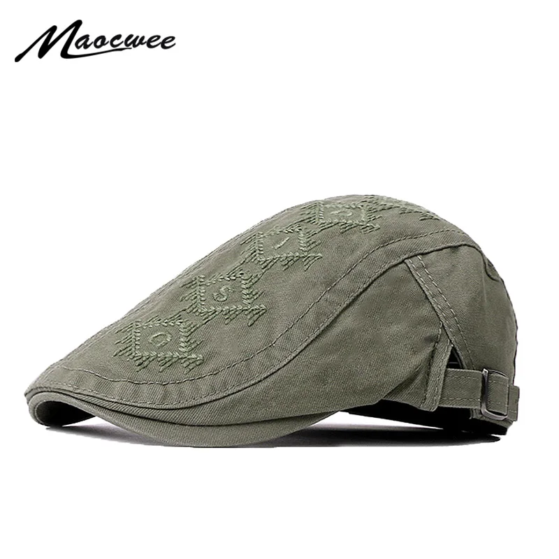 Summer-Sprin-Caps-Men-Gray-Linen-Berets-Male-Vintage-Elastic-Driver-Hat ...