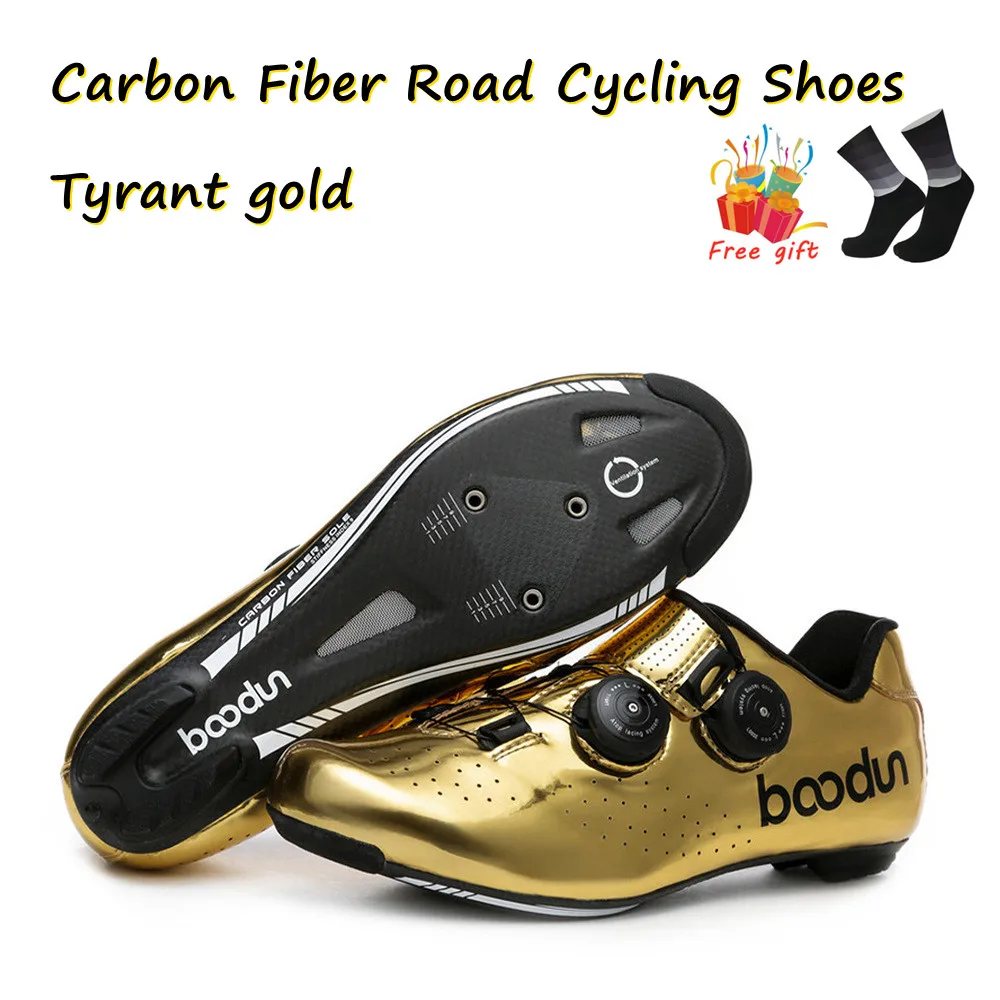 Boodun-New-Road-Cycling-Shoes-Tyrant-Gold-Road-Bike-Self-Locking-Shoes ...