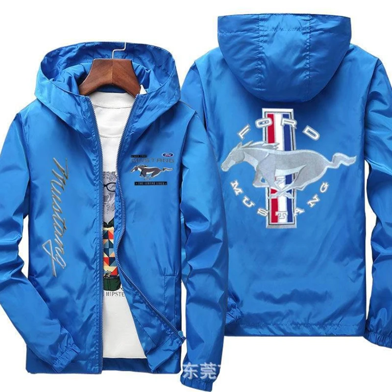 New Spring Autumn Men's Ford Mustang Hooded Jacket Casual Coat Male ...