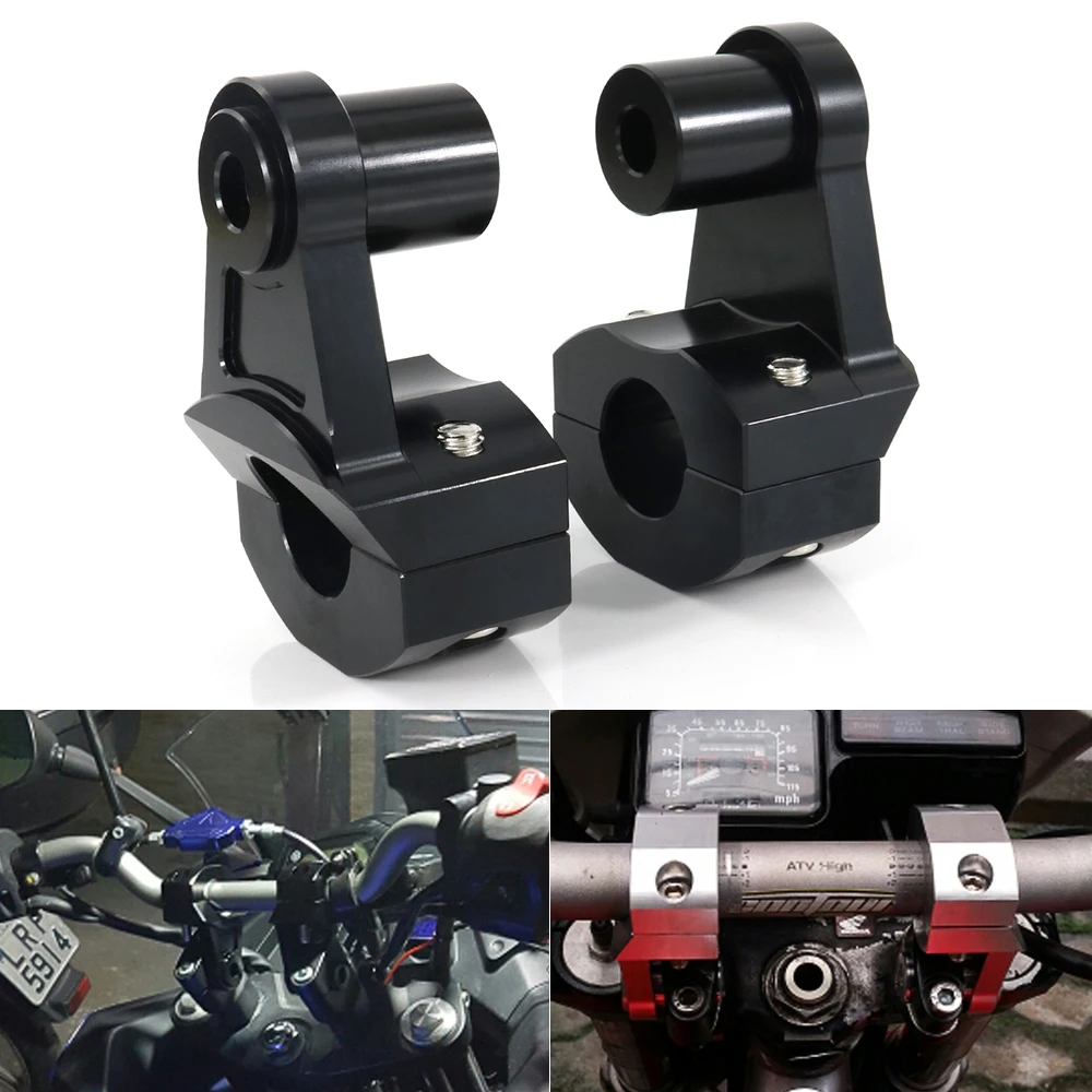 25.4mm Handlebars Fat Bar Mount Clamps Fat Bar Risers Fit For Triumph Thruxton 900 Bonneville ...