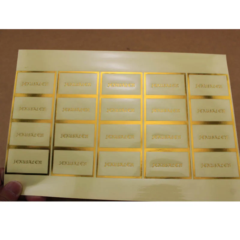 Custom Big Size Gold Foil Stamping Printing Transparent Stickers, High ...