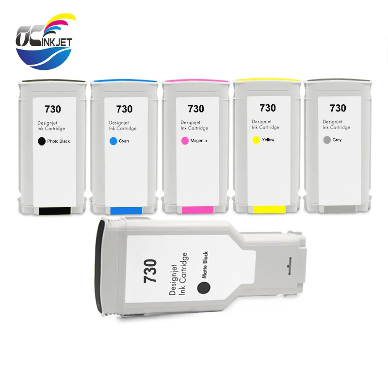 Ocinkjet 730 For Hp 730 Ink Cartridge 6 Colors Fits For Hp Designjet ...
