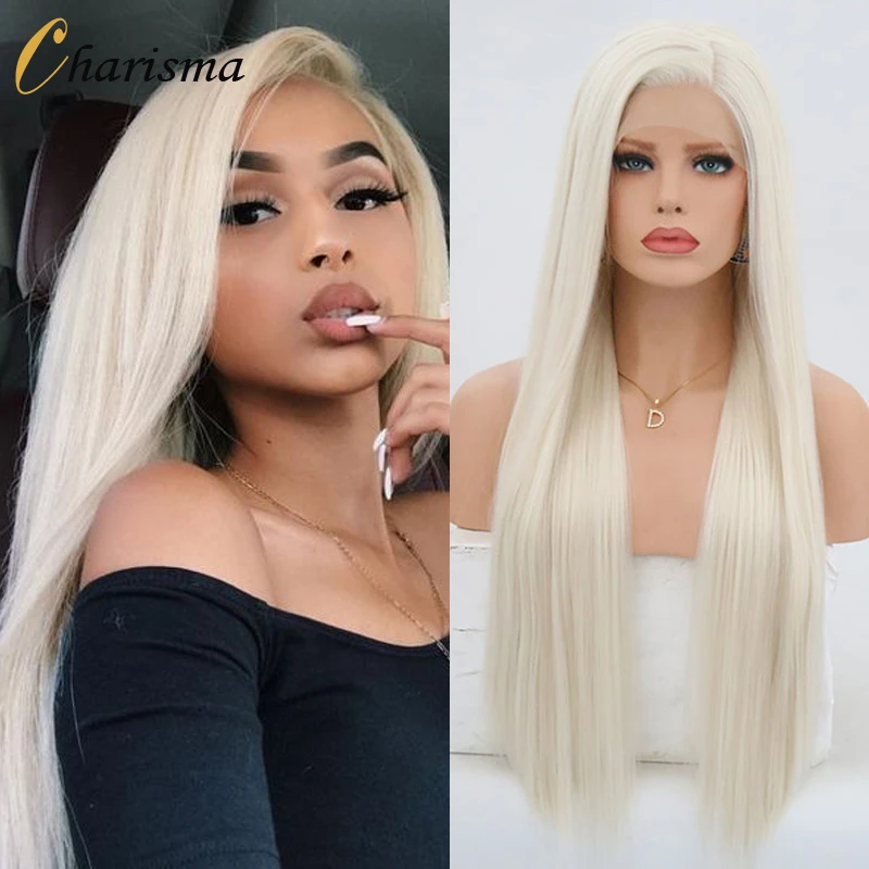 Charisma Blonde Wig Synthetic Lace Front Wig for Women Long Silky ...