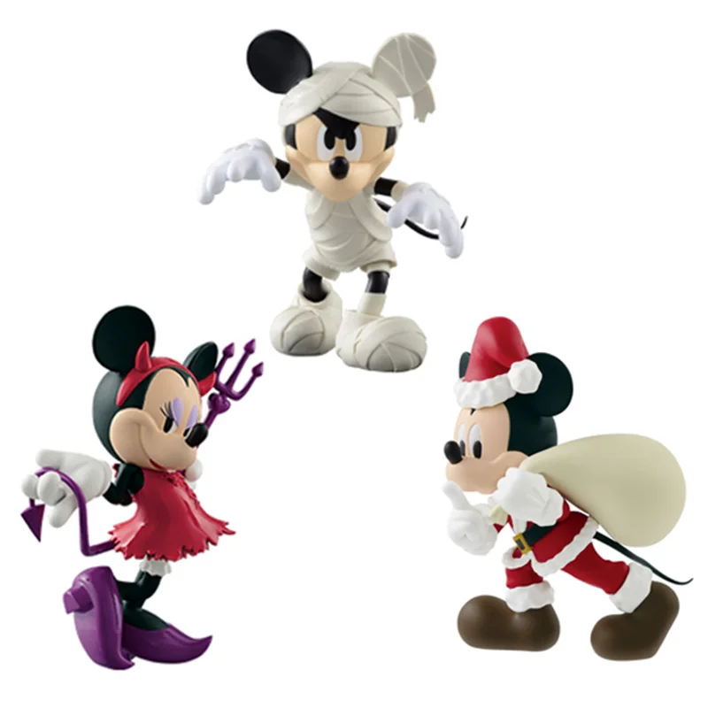 Minnie Mickey Mouse Action Figure Toys Santa Mickey Halloween Devil ...