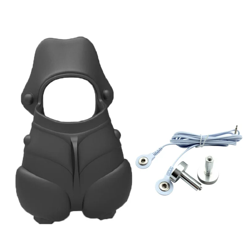 Electric shock man silicone Scrotum penis lock cock ring Ball Stretcher ...